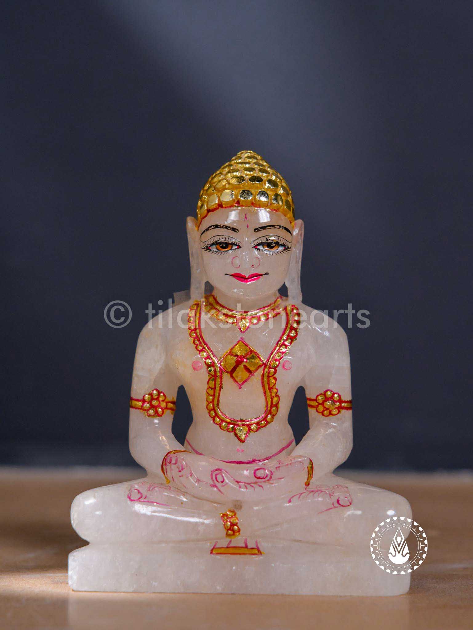 Jain God 6" |Crystal – Tilak Stone Arts India