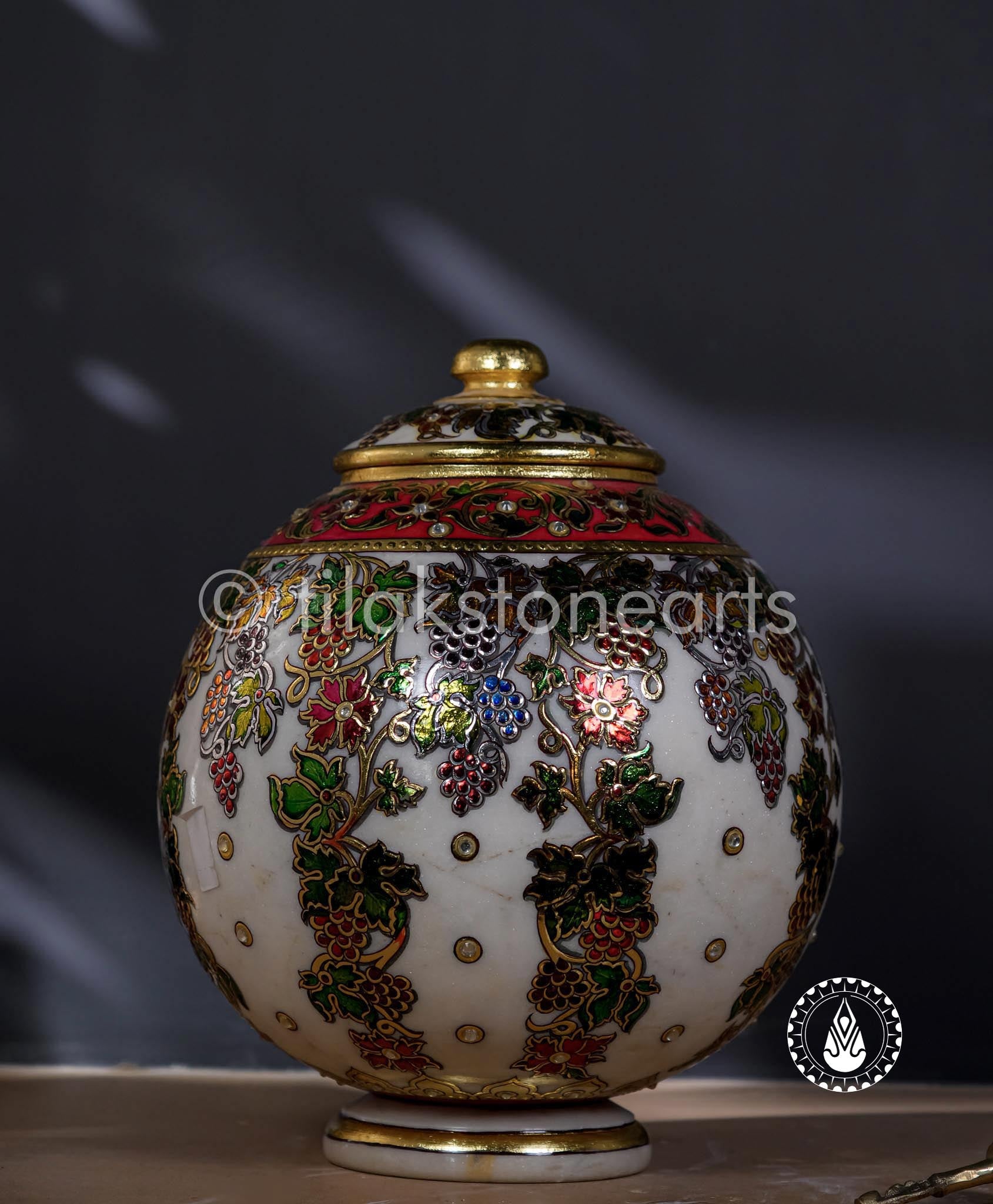Pot 14" | Wonder White – Tilak Stone Arts India